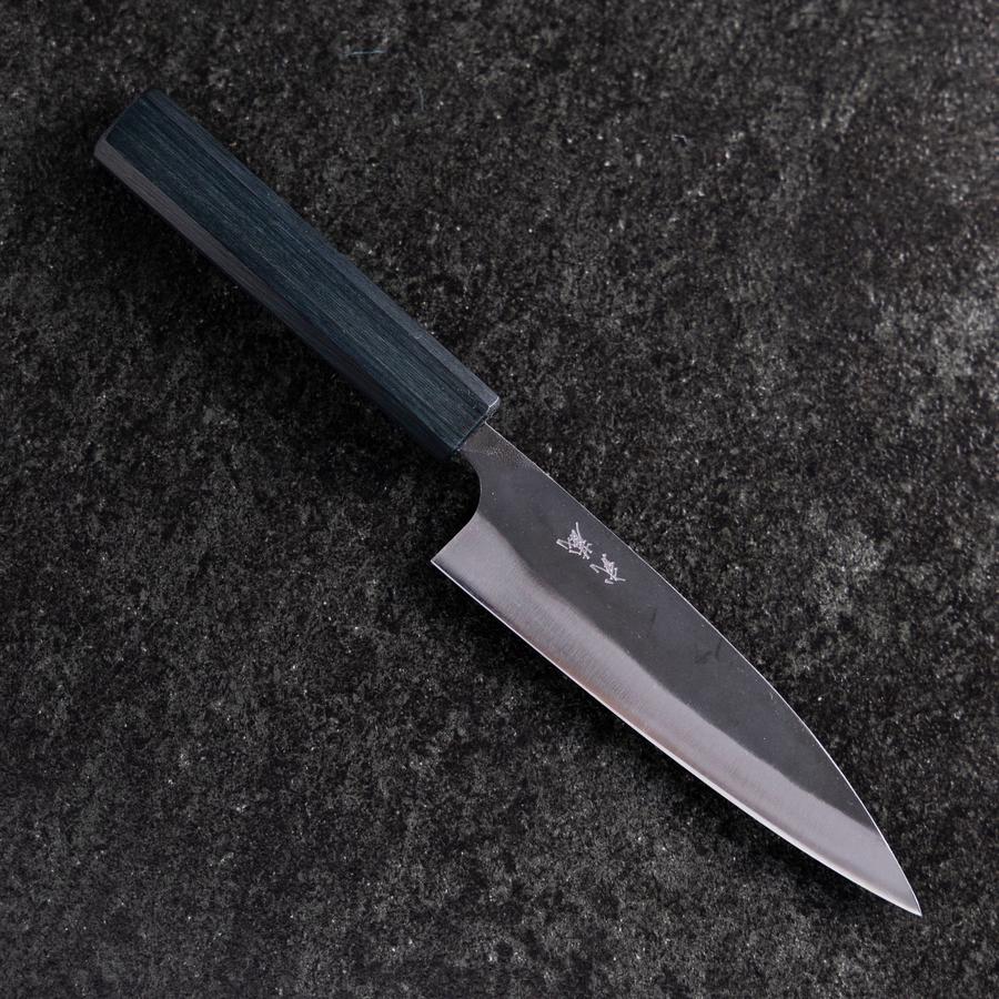 Ajikiri Blue Steel #1 Kurouchi Dunkelblauer Urushi Griff 145mm – MUSASHI_DE